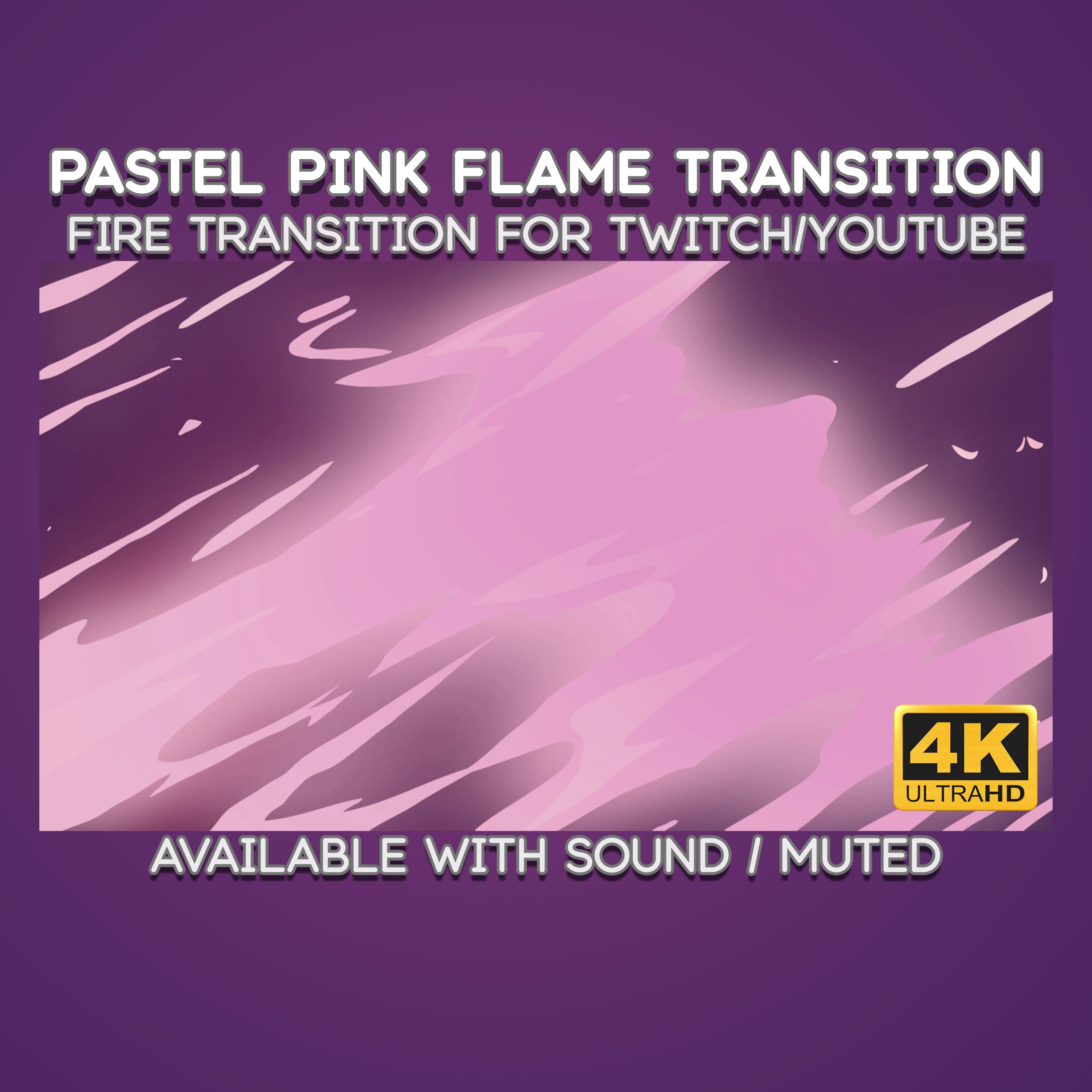 Pastel Pink Fire Cartoon Transition Fire Twitch Streamer Elements ...