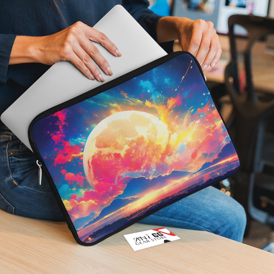 Celestial Moon Laptop Sleeve Full Moon Tablet Case Aesthetic Moon ...
