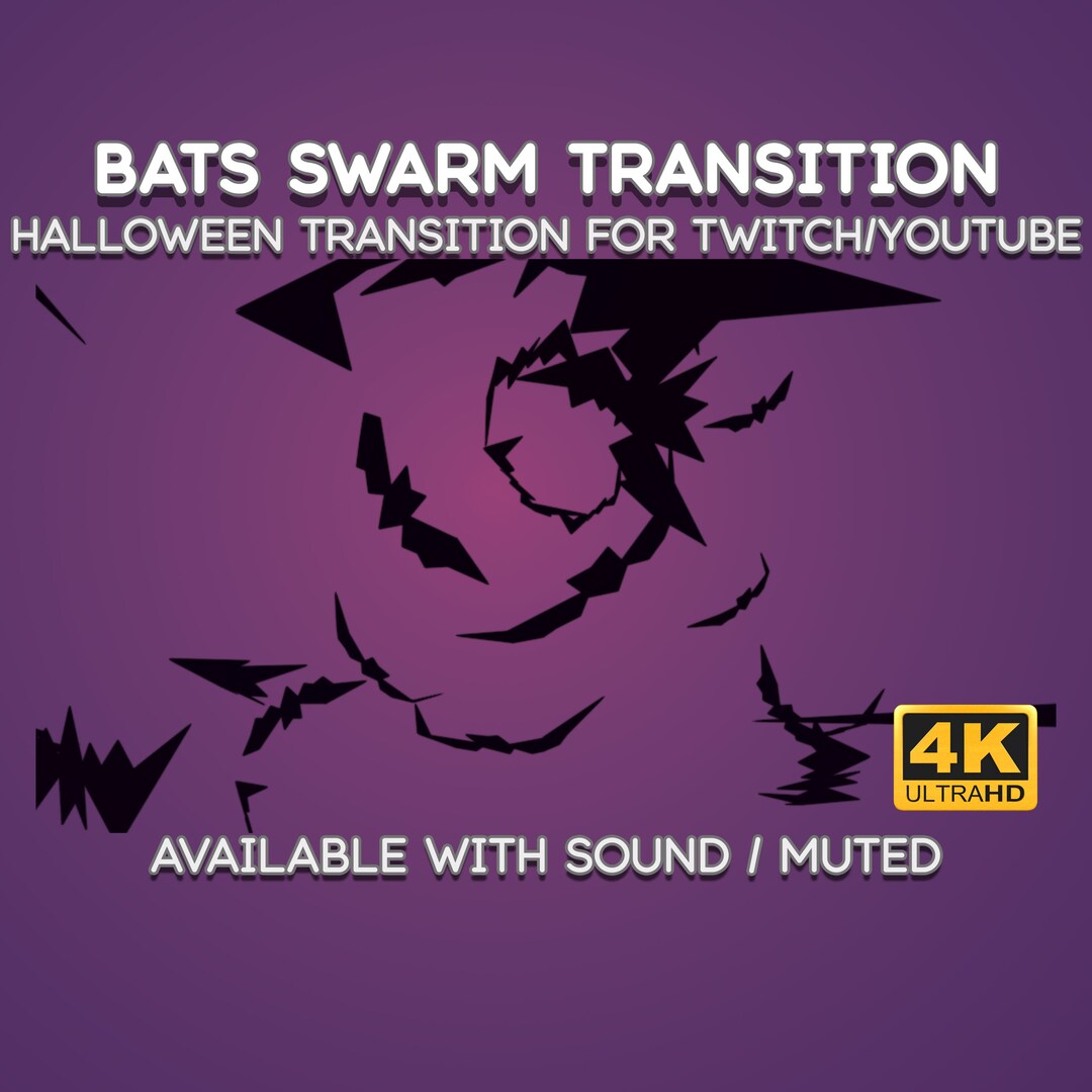 Bats Swarm Twitch Transition: Halloween Stream Element (digital Download) - Etsy