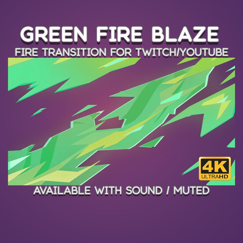 Cyberpunk Green Fire Blaze Transition | Anime Fire Twitch Stream ...