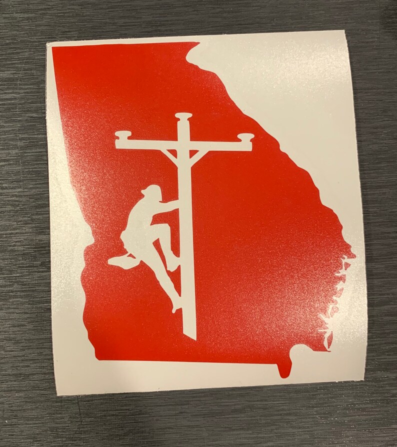 State Lineman Car Decal - Etsy
