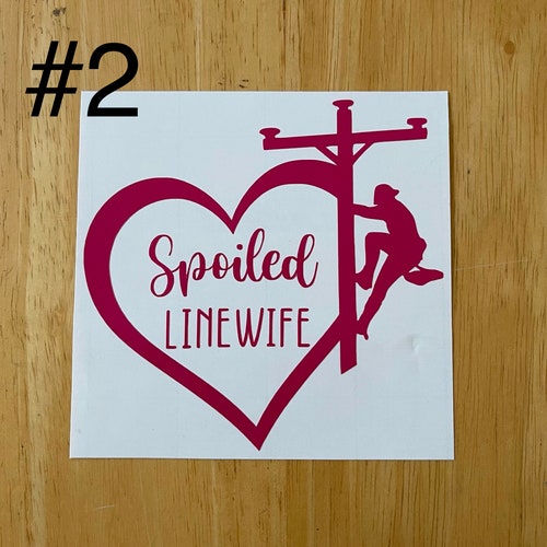 Line Wife Decal Linewife Decal Lineman Wife Decal - Etsy