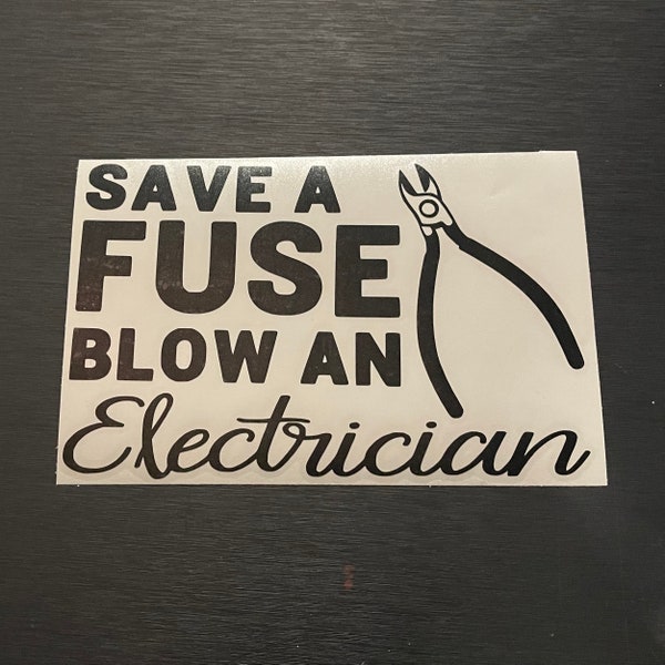 Funny Electrician Decal - Etsy