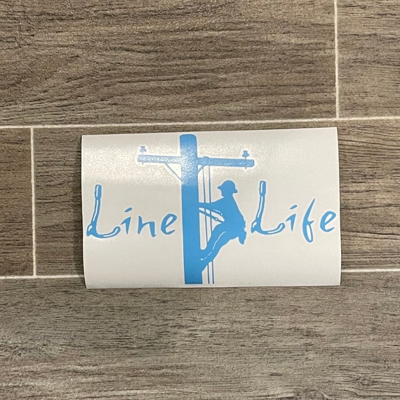 Lineman Line Life Car Decal | Etsy