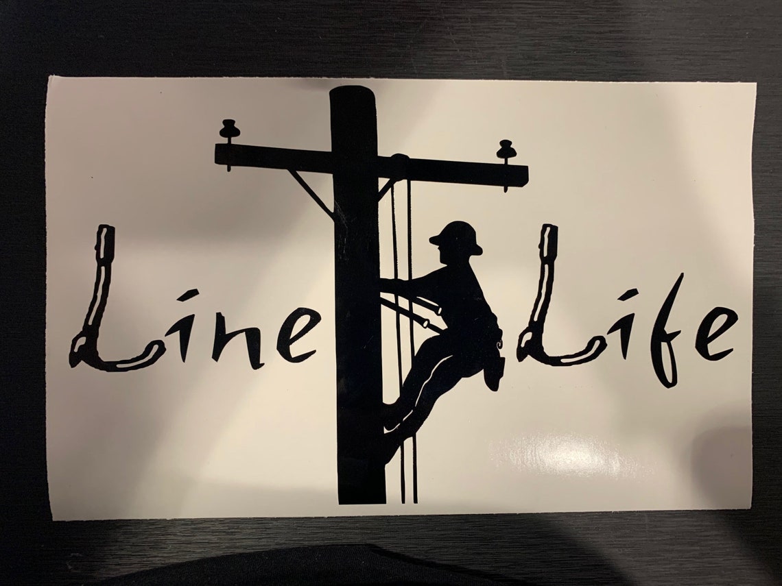 Lineman Line Life Car Decal | Etsy