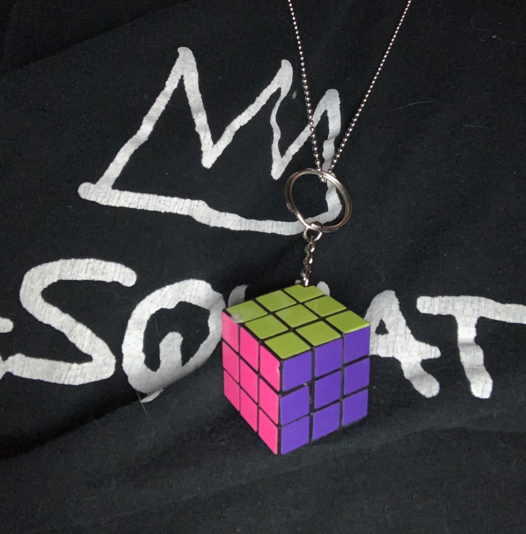Rubik's Cube Necklace Charm - Etsy