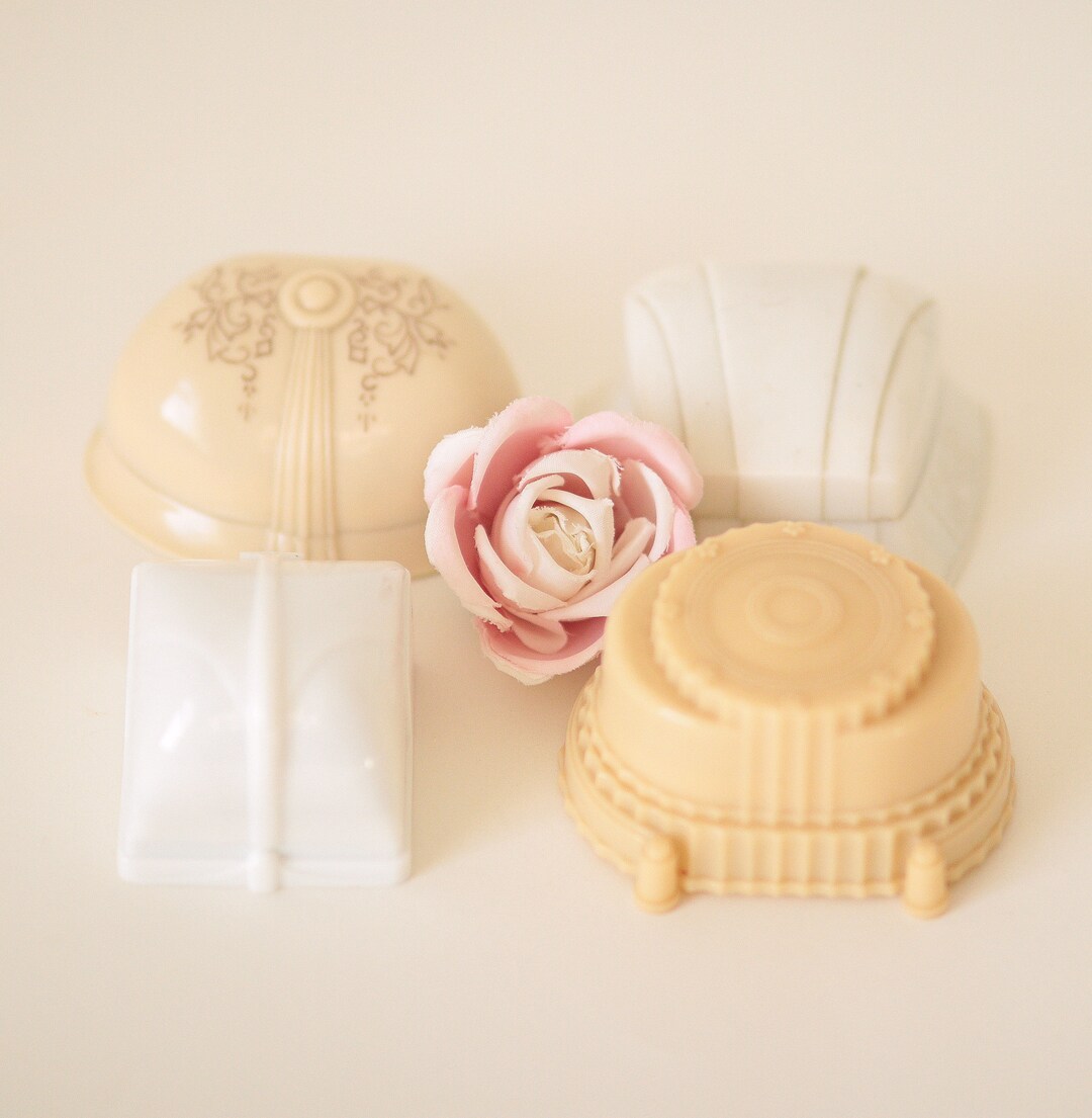 Vintage Ring Box, CHOICE, White or Ivory, Jewelry Box, Deco Ring Box ...