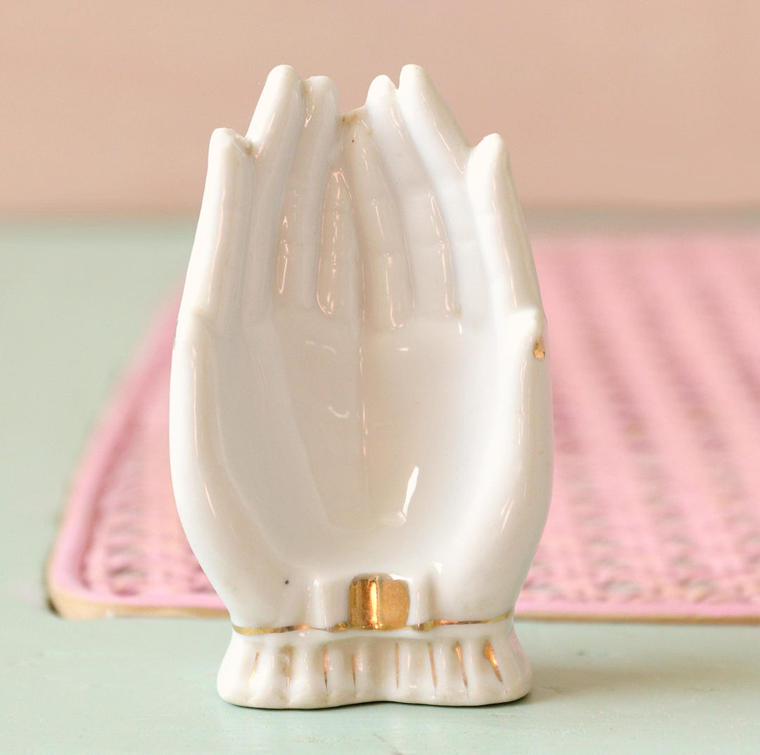 Vintage Ceramic Hands, Hand Dish or Ashtray, Shabby Chic Home Decor - Etsy