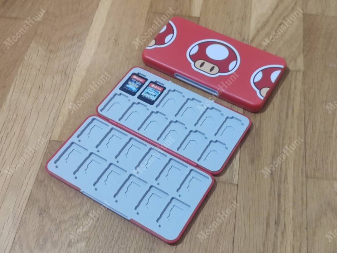 Super Mario Bros Super Mushroom Nintendo Switch Game Card Storage Case ...