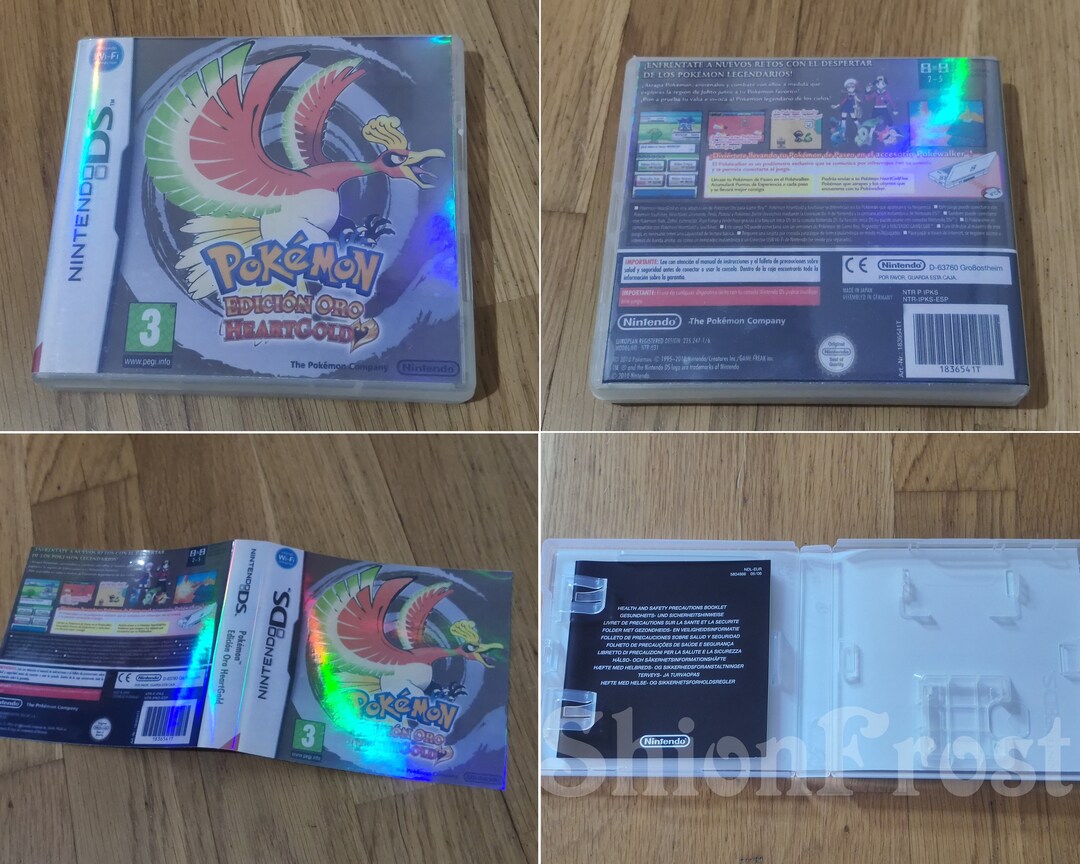 Pokemon Edición Oro Heartgold Caja Reemplazo Español Holográfica ...