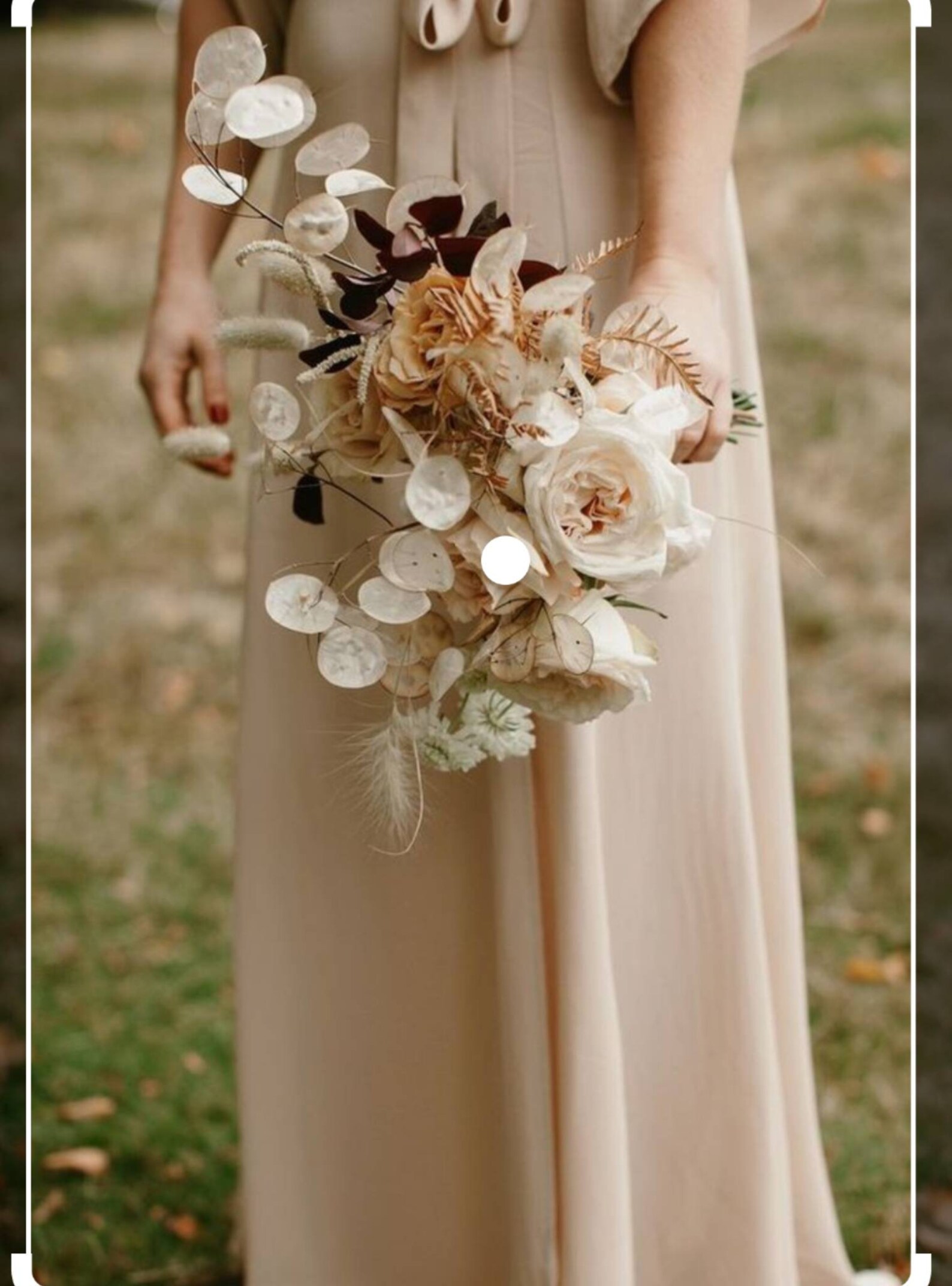 Lunaria Ivory Spray Faux/ DIY Floral Arrangement/silver | Etsy