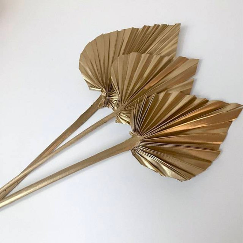 Gold Mini Palm Spear Stems Dried Palm Leaf Cake Topper Diy - Etsy