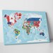 World Map Large Canvas With Countries Flags World Maps Canvas | Etsy