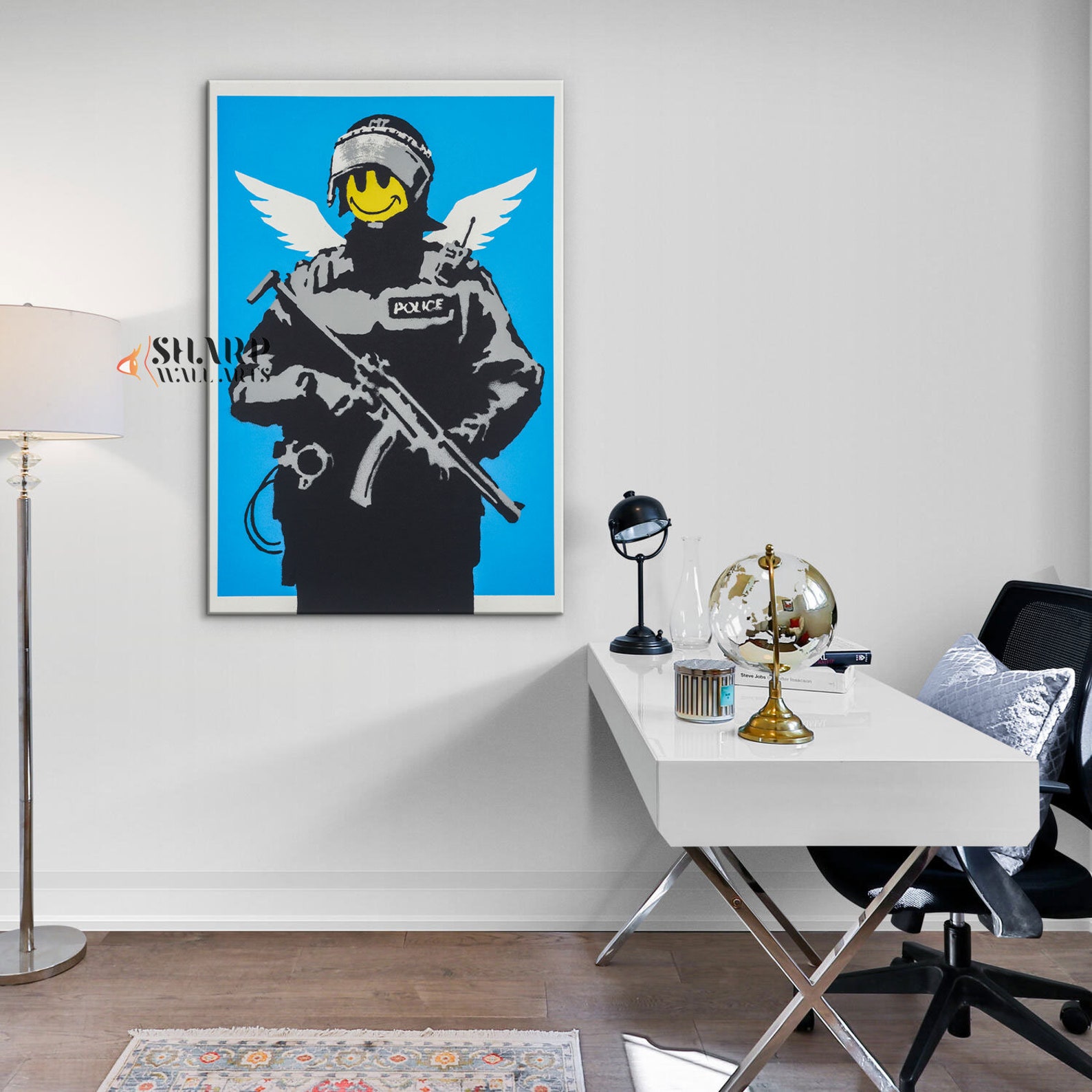 Banksy Flying Copper Banksy Smiley Cop Banksy Happy Copper - Etsy