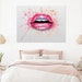 Pink Lip Wall Art Lip Canvas Fashion Canvas Pink Wall Art - Etsy