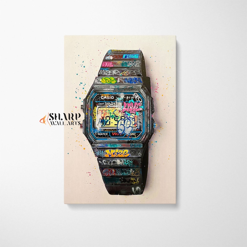 GRAFFITI WALL ART Banksy Graffiti Watch Artwork Street Art Print ...