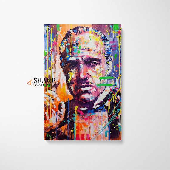 The Godfather Portrait CANVAS Wall ART PRINT Famous People - Etsy