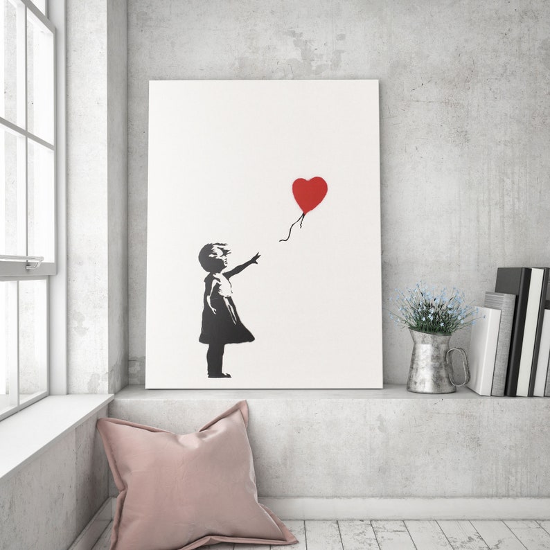 Banksy Girl With the Red Balloon, Banksy Balloon, Banksy Wall Art ...