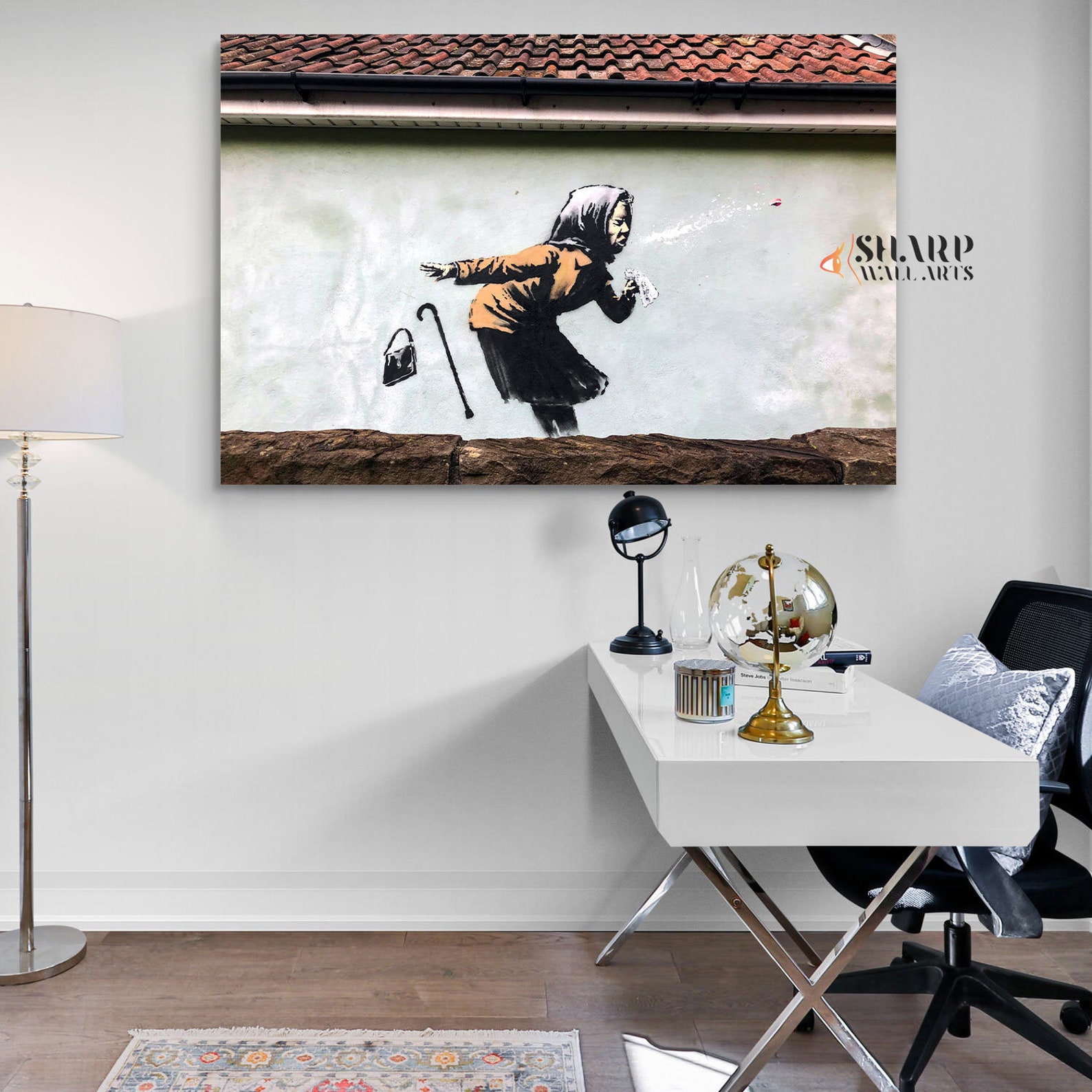 Banksy Aachoo Sneeze Wall Art Canvas Print Sneezing Woman - Etsy