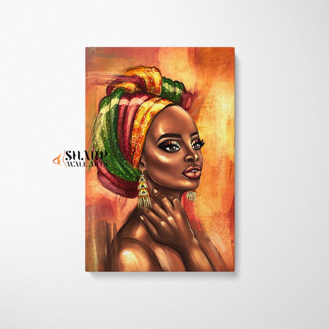 BLACK WOMAN ART Large African Art Print Black Abstract Art Black Art ...
