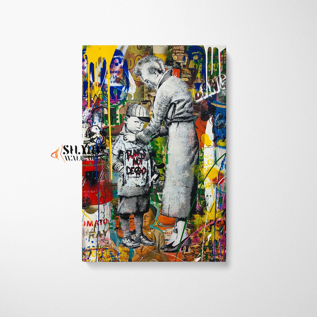 PUNKS NOT DEAD Canvas Print Punk Wall Art Street Art on Canvas Pop Art ...
