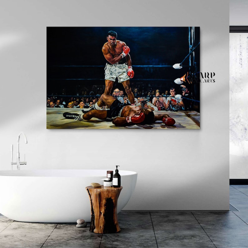 MUHAMMAD ALI CANVAS Wall Art Print, Muhammad Ali Vs Sonny Liston, Sport ...
