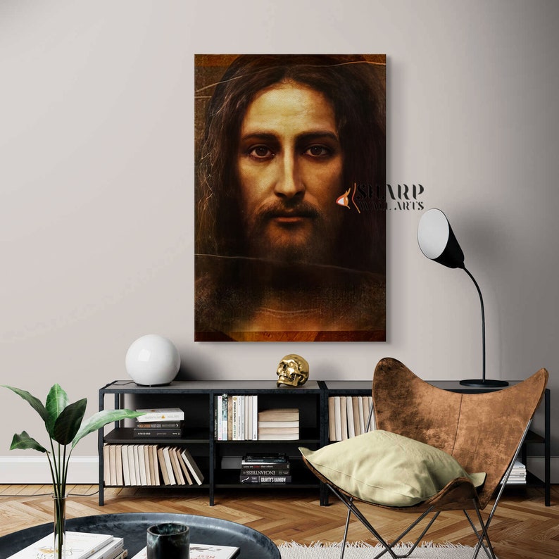REAL FACE of JESUS Christ Art, Face of God Artwork, Religious Room ...