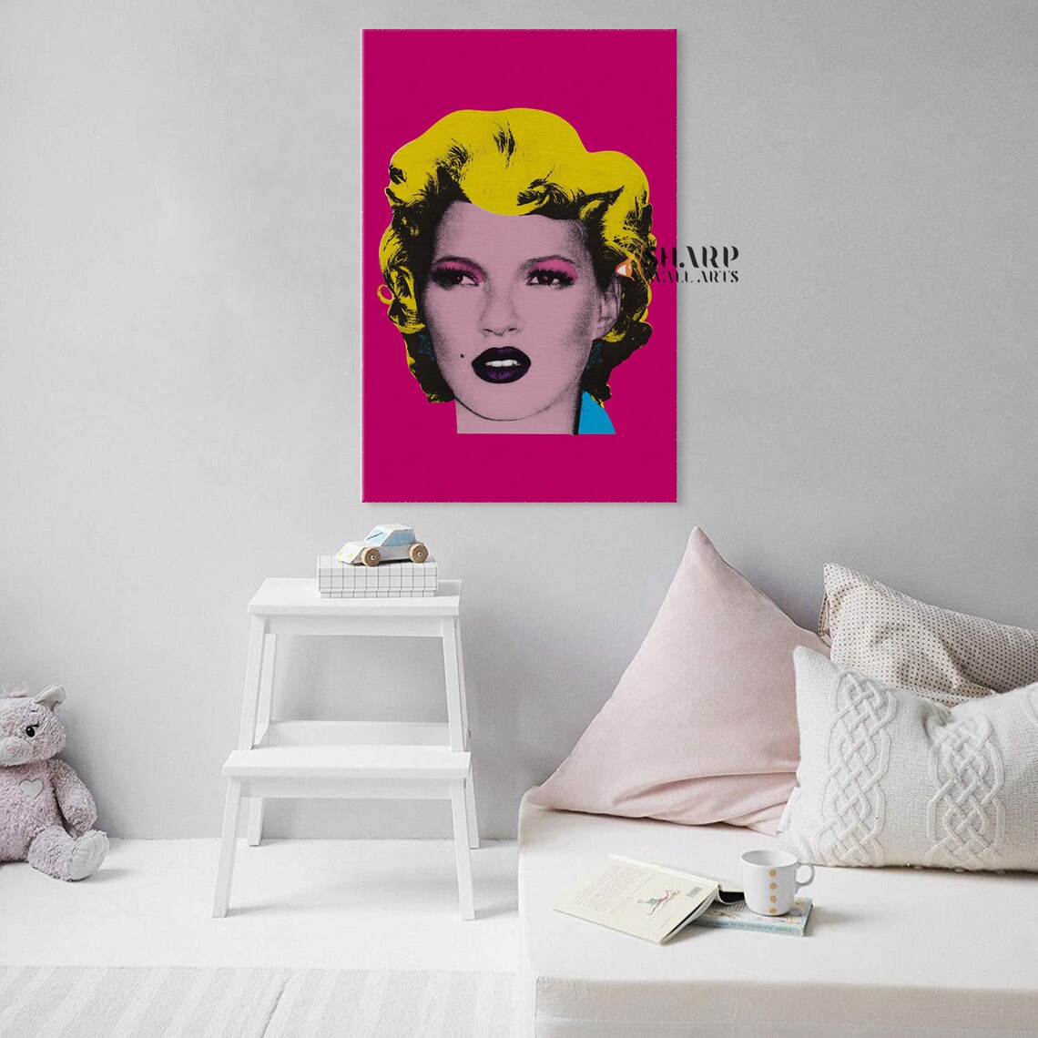 Banksy Kate Moss Wall Art Canvas Banksy Andy Warhol Kate | Etsy