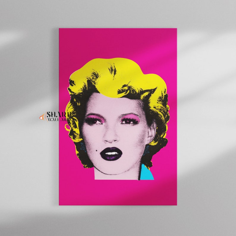 Banksy Kate Moss Wall Art Canvas Banksy Andy Warhol Kate | Etsy