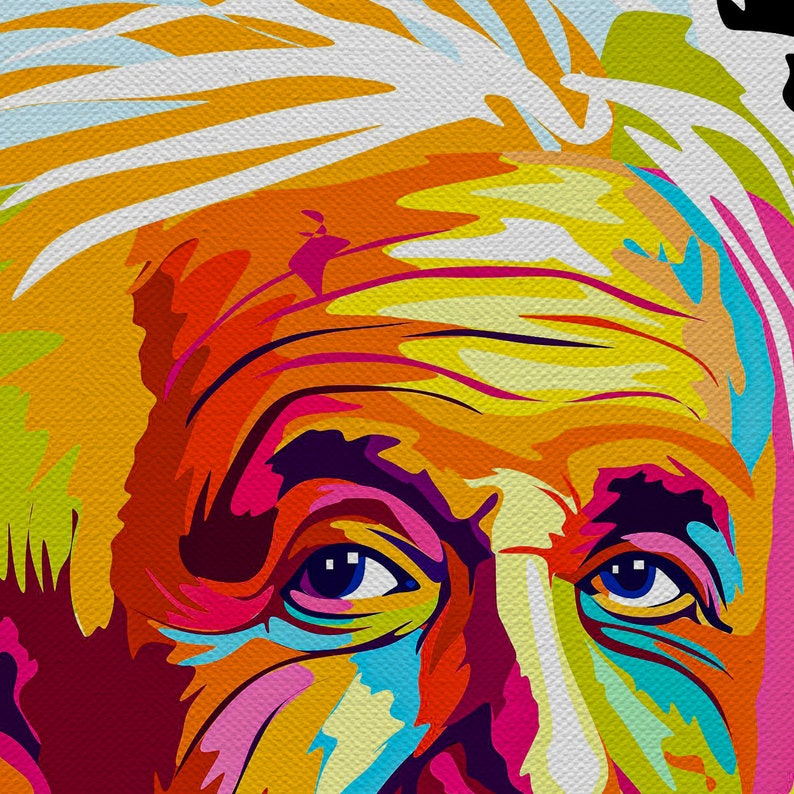 ALBERT EINSTEIN ART Famous People Art Pop Art Wall Art Large - Etsy