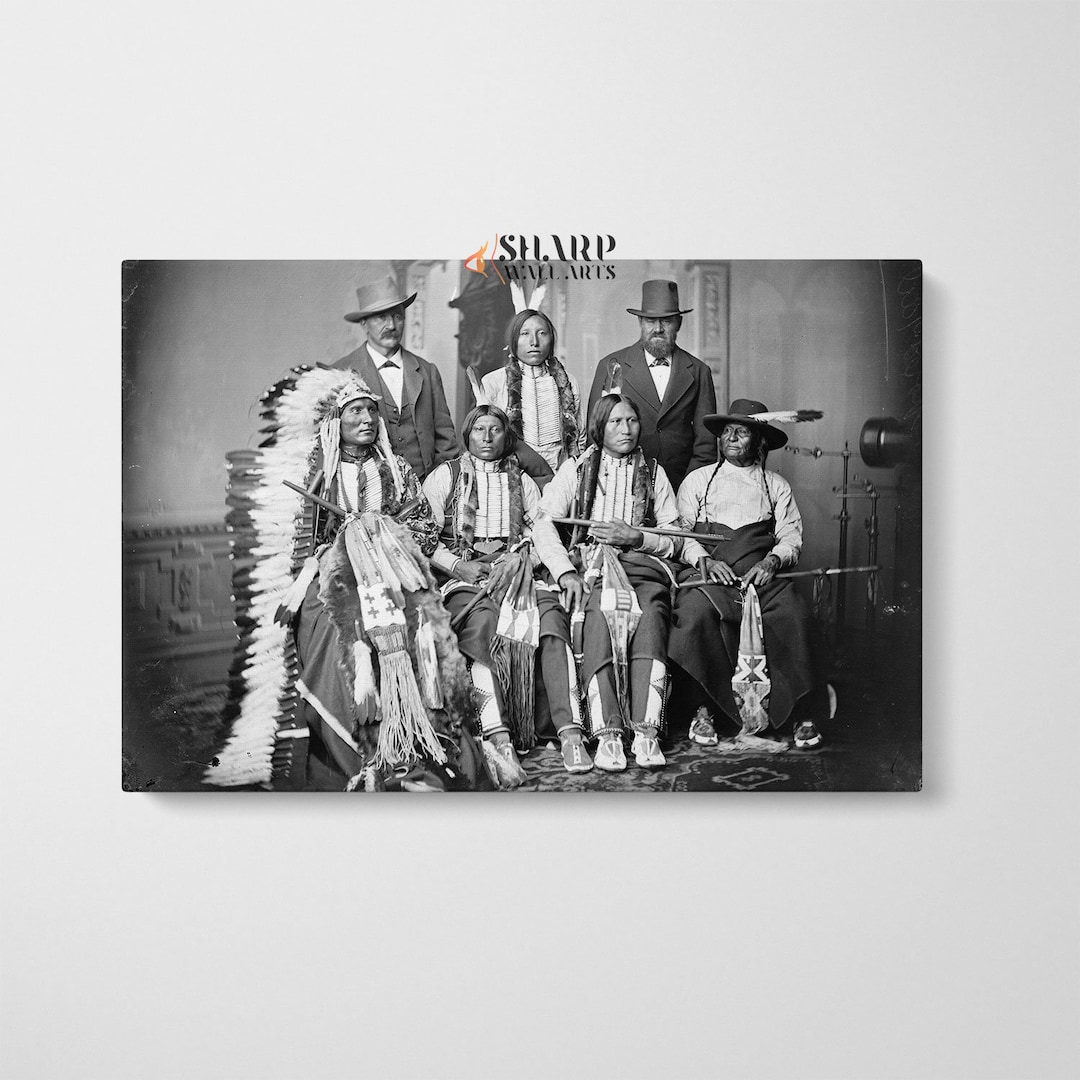 NATIVE AMERICAN CANVAS Print Vintage Photo of Native Indian Print ...
