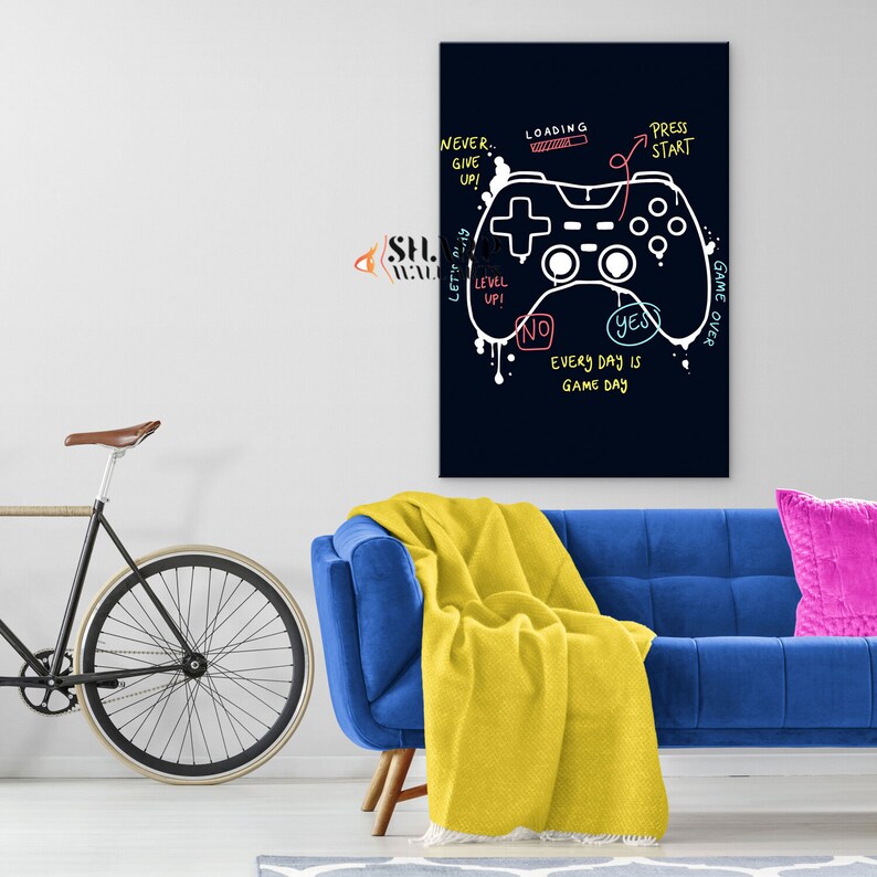 VIDEO GAME ART Game Controller Art, Video Game Wall Art, Video Games ...