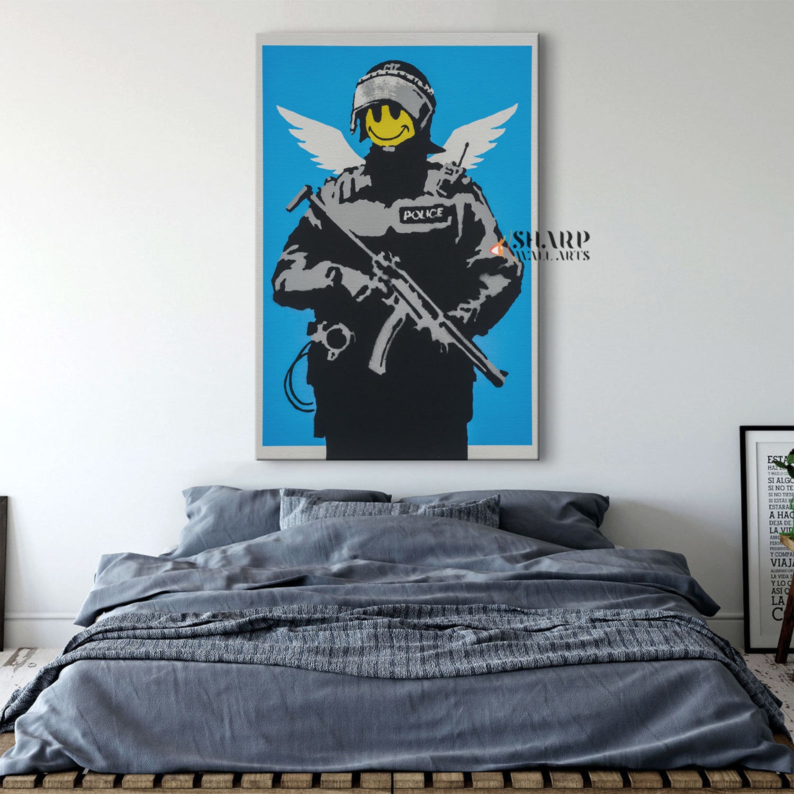 Banksy Flying Copper Banksy Smiley Cop Banksy Happy Copper - Etsy