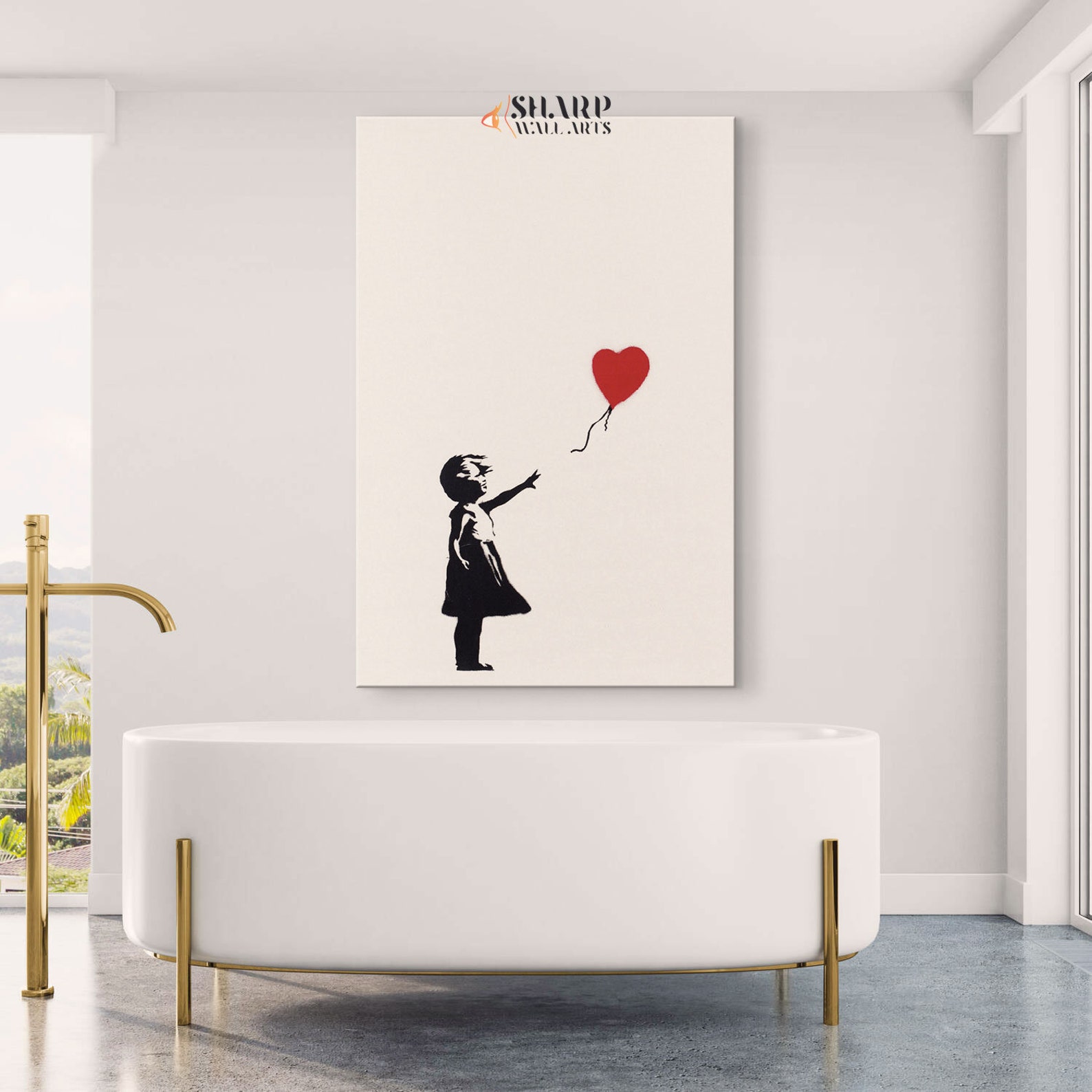 Banksy Girl With the Red Balloon Banksy Balloon Banksy Wall | Etsy