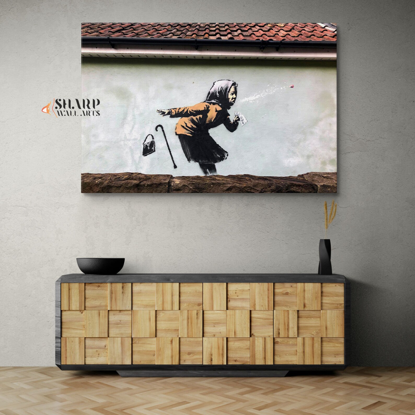 Banksy Aachoo Sneeze Wall Art Canvas Print Sneezing Woman - Etsy