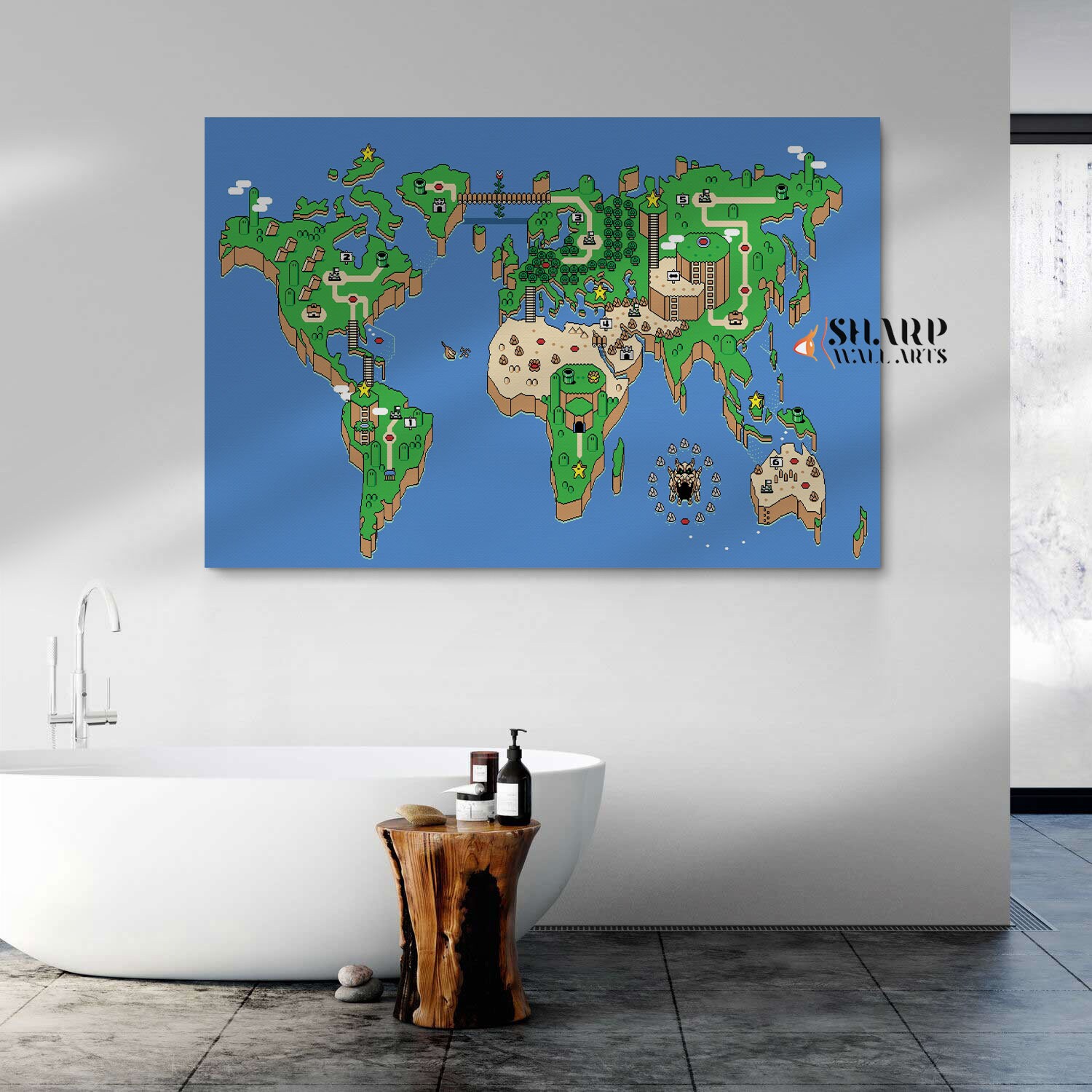 Super Mario World Map Poster