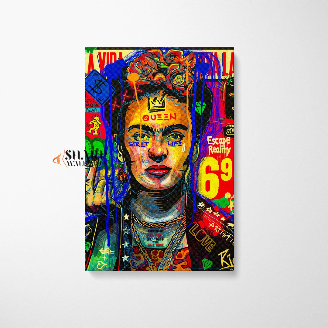 FRIDA KAHLO POP Art Frida Kahlo Paintings Graffiti Wall Art Frida Kahlo ...