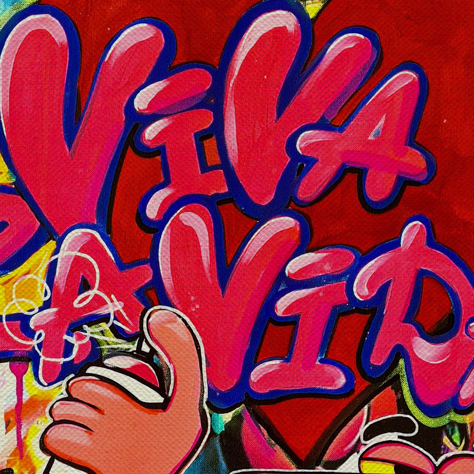 GRAFFITI WALL ART Cartoon Style Artwork Mixed Media Graffiti - Etsy