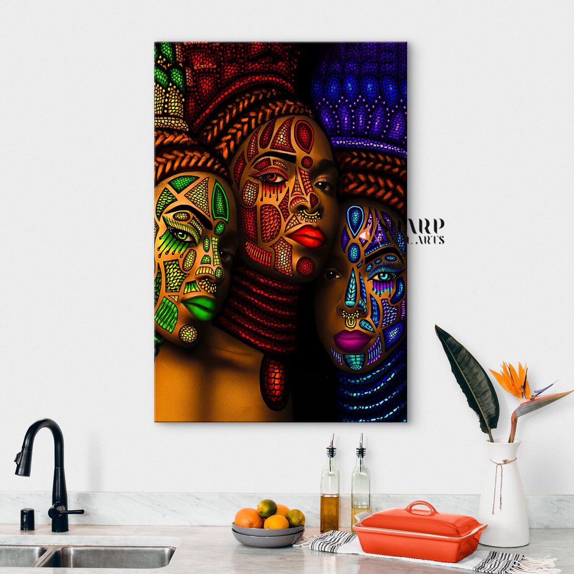 African American CANVAS WALL ART Print African Woman Art - Etsy