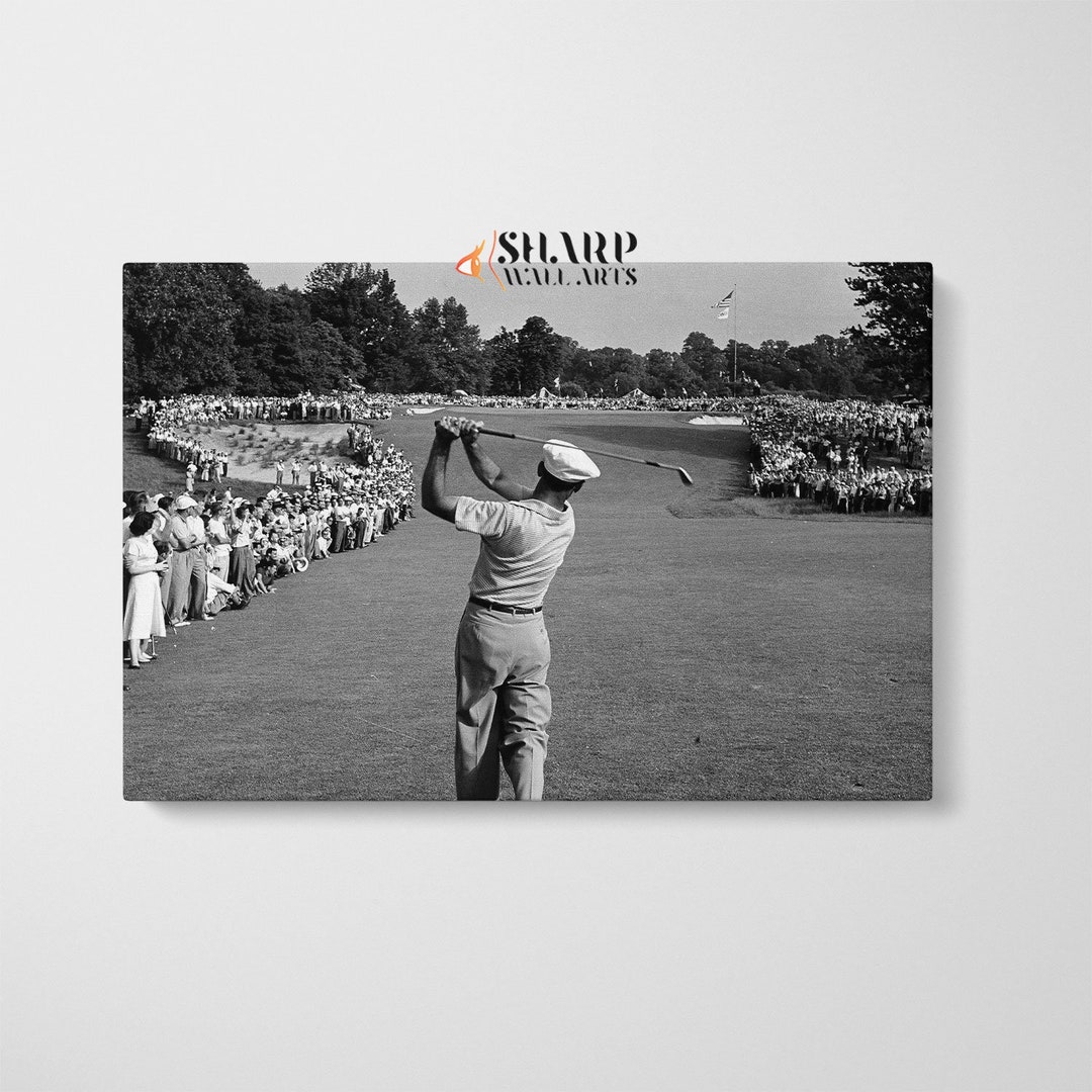 BEN HOGAN CANVAS Wall Art Print, Golf Wall Art, Man Cave Wall Art, Golf ...
