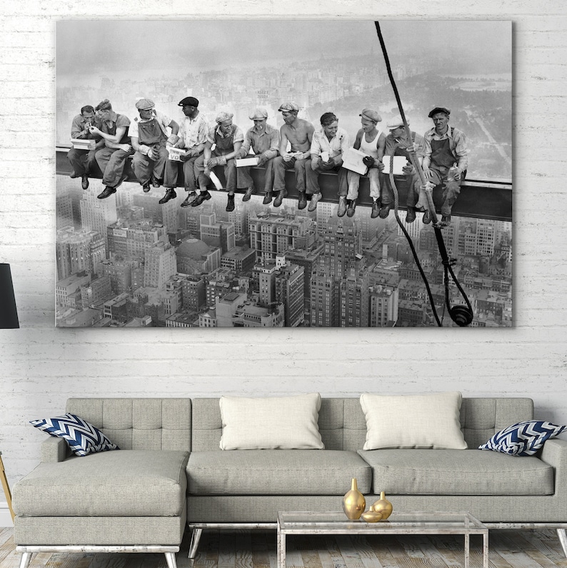 Lunch Atop a Skyscraper Large Wall Art Lunch Atop a Skyscraper - Etsy