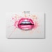 Pink Lip Wall Art, Lip Canvas, Fashion Canvas, Pink Wall Art, Designer ...