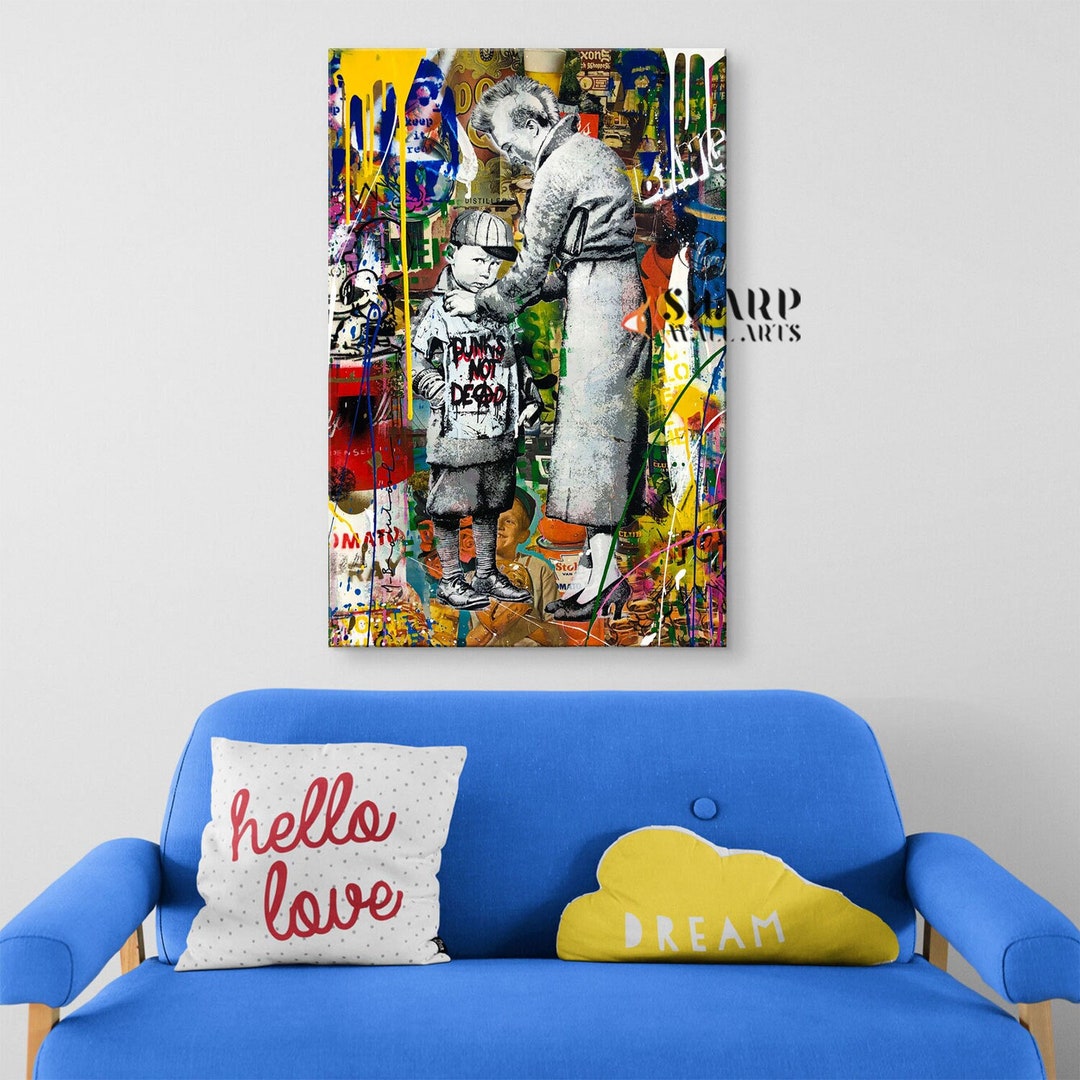 PUNKS NOT DEAD Canvas Print Punk Wall Art Street Art on Canvas - Etsy