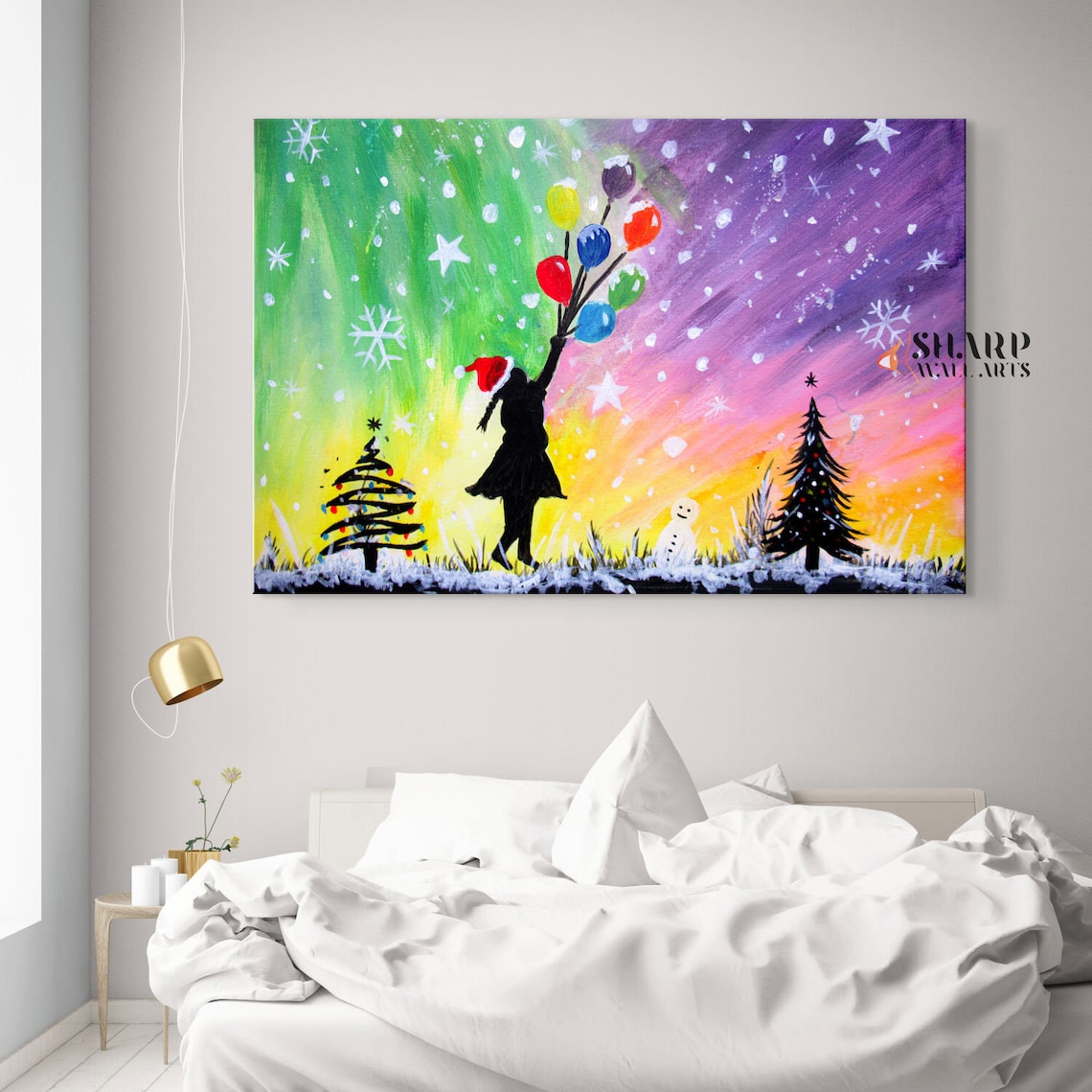 Banksy Christmas Flying Balloon Girl Canvas Wall Art Banksy - Etsy