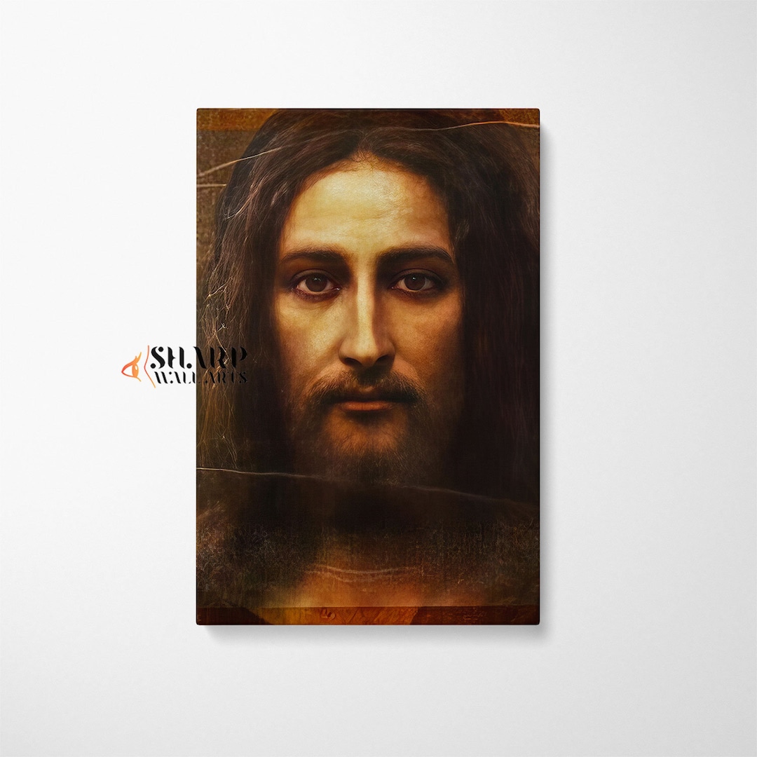 REAL FACE of JESUS Christ Art, Face of God Artwork, Religious Room ...