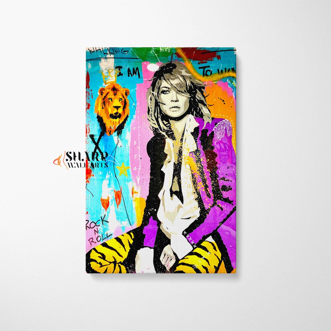 BANKSY KATE MOSS Pop Art Wall Art Graffiti Wall Art Large Pop Art ...