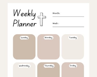 Weekly Planner Digital Download Printable - Etsy