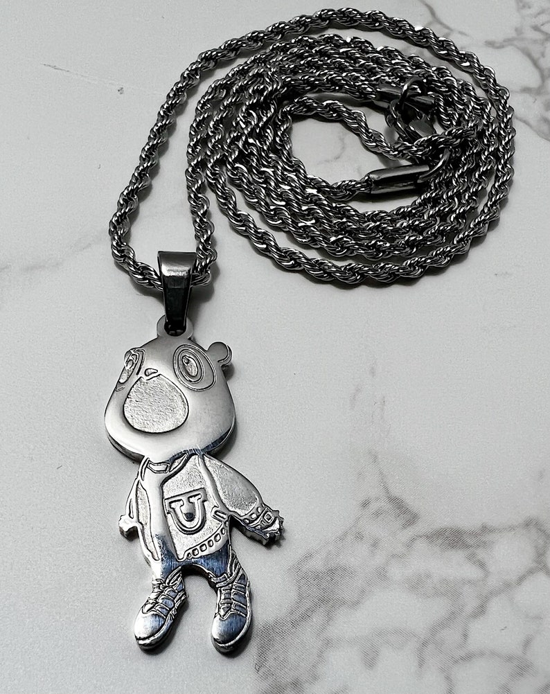 Graduation Bear Yeezus Pendant Kanye Necklace - Etsy