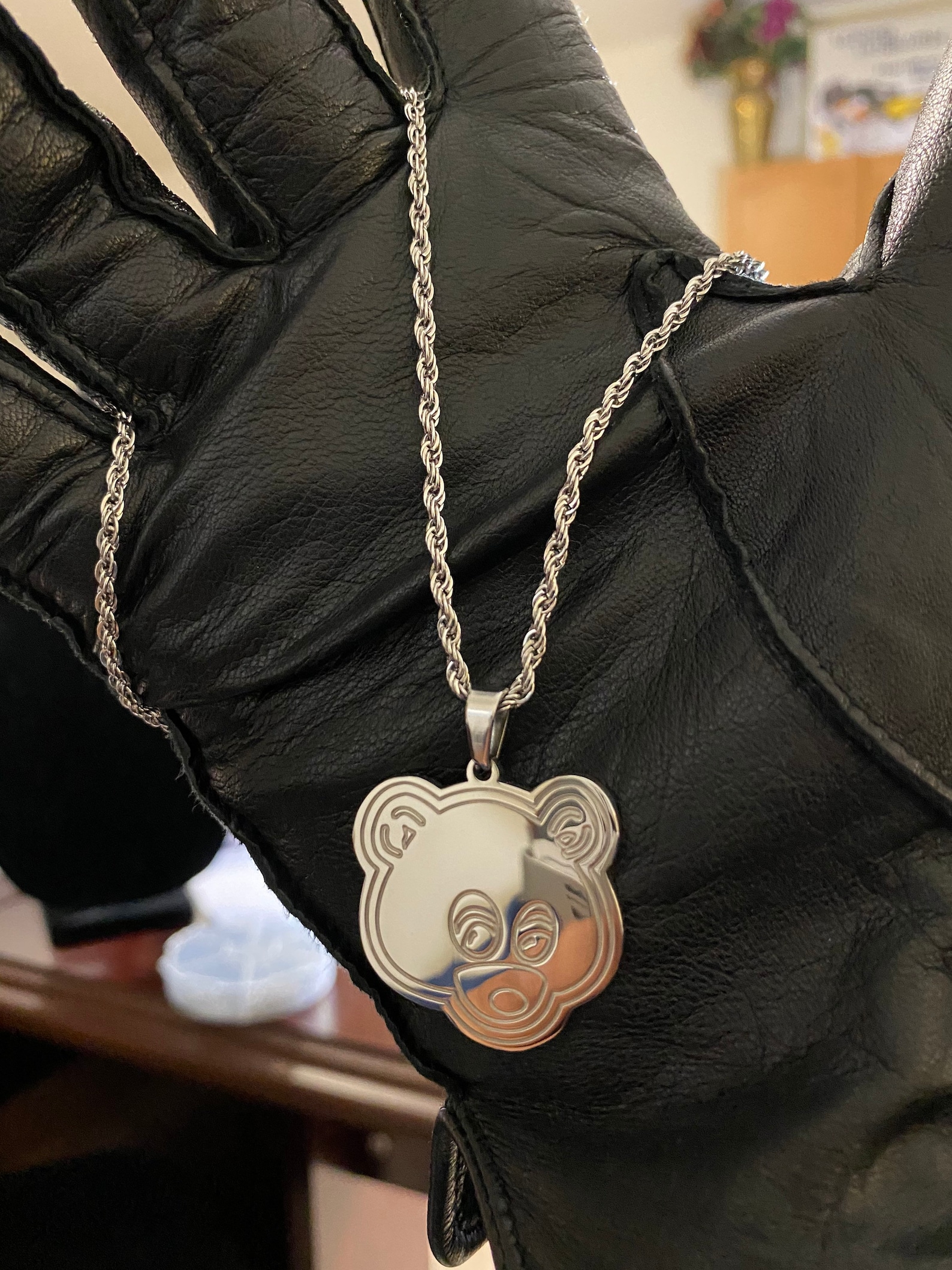 College Dropout Yeezus Pendant Kanye Necklace Graduation Bear - Etsy