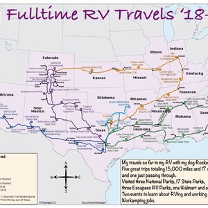 Rving Travel Map | Summer Vacation Map | Road Trip Map | Campgrounds ...